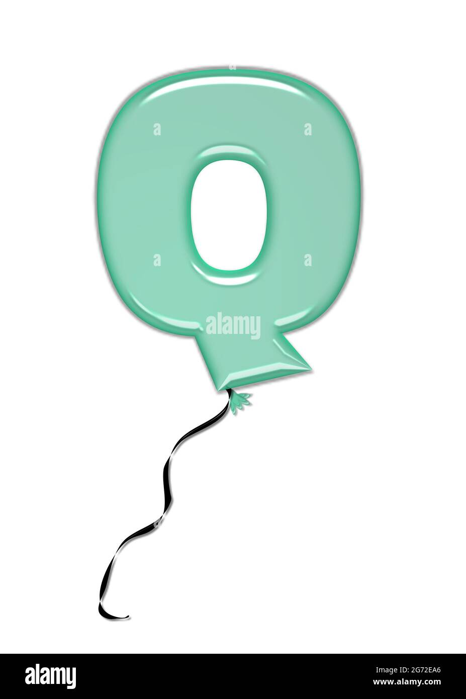 The letter Q, in the alphabet set Balloon Jewels, resembles an inflated ...