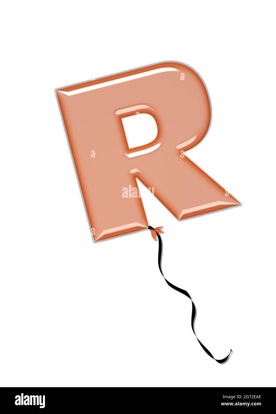 The letter R, in the alphabet set Balloon Jewels, resembles an inflated ...
