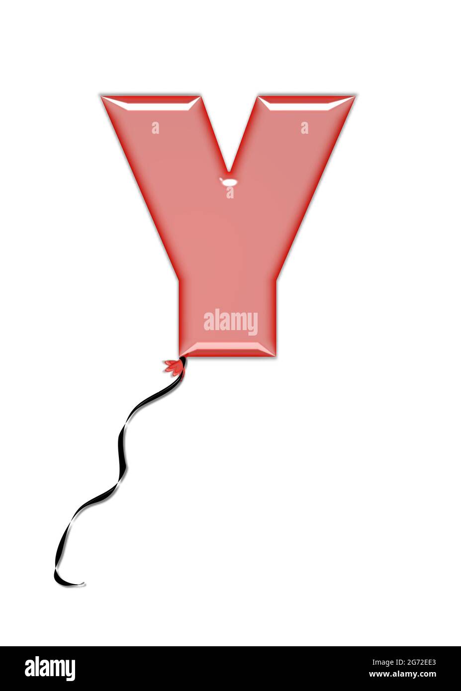 The letter Y, in the alphabet set Balloon Jewels, resembles an inflated ...