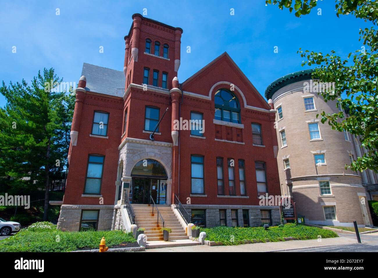Historic buildings at 39 Grove Street at Salisbury Street in downtown ...