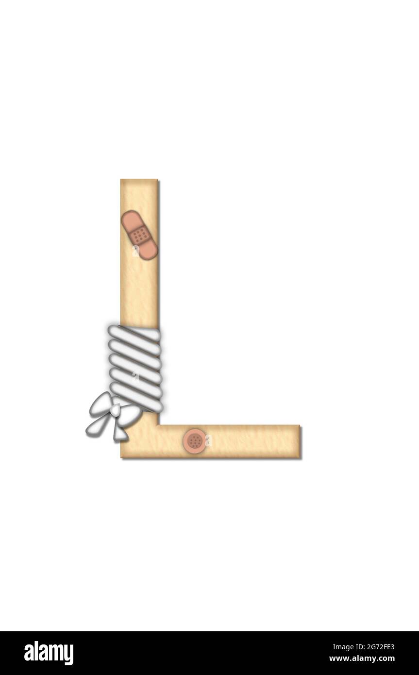 Alphabet letter L, in the set Boo Boo, is tan to represent the color of ...