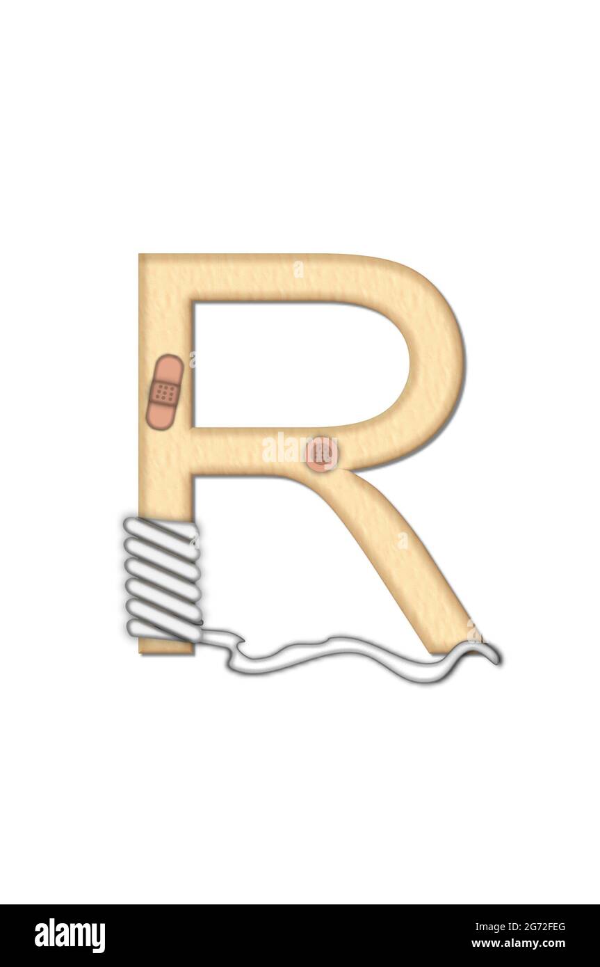 Alphabet letter R, in the set Boo Boo, is tan to represent the color of ...