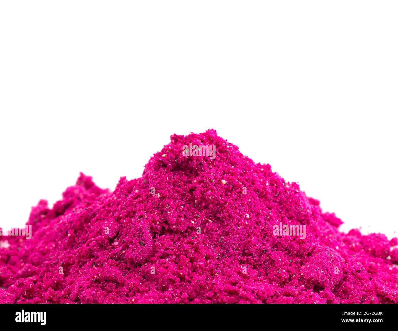 Bright Pink Dragonfruit Powder Isolated on a White Background Stock ...