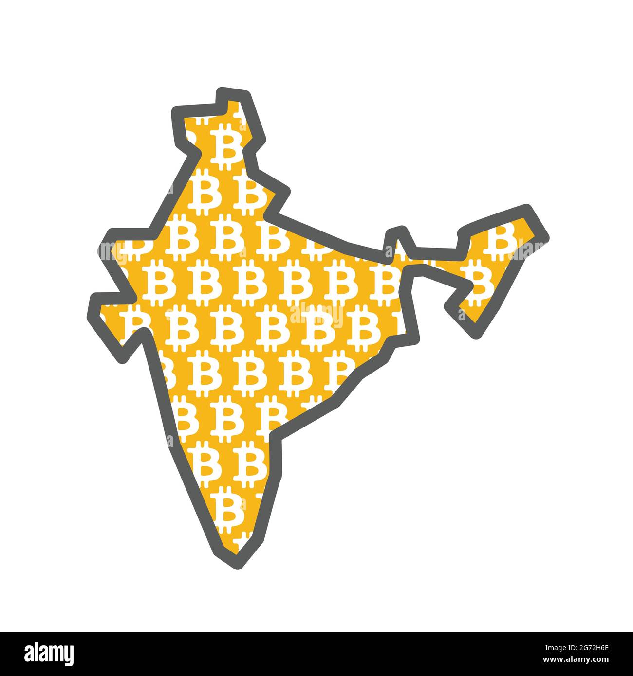 Indian country map hi-res stock photography and images - Alamy