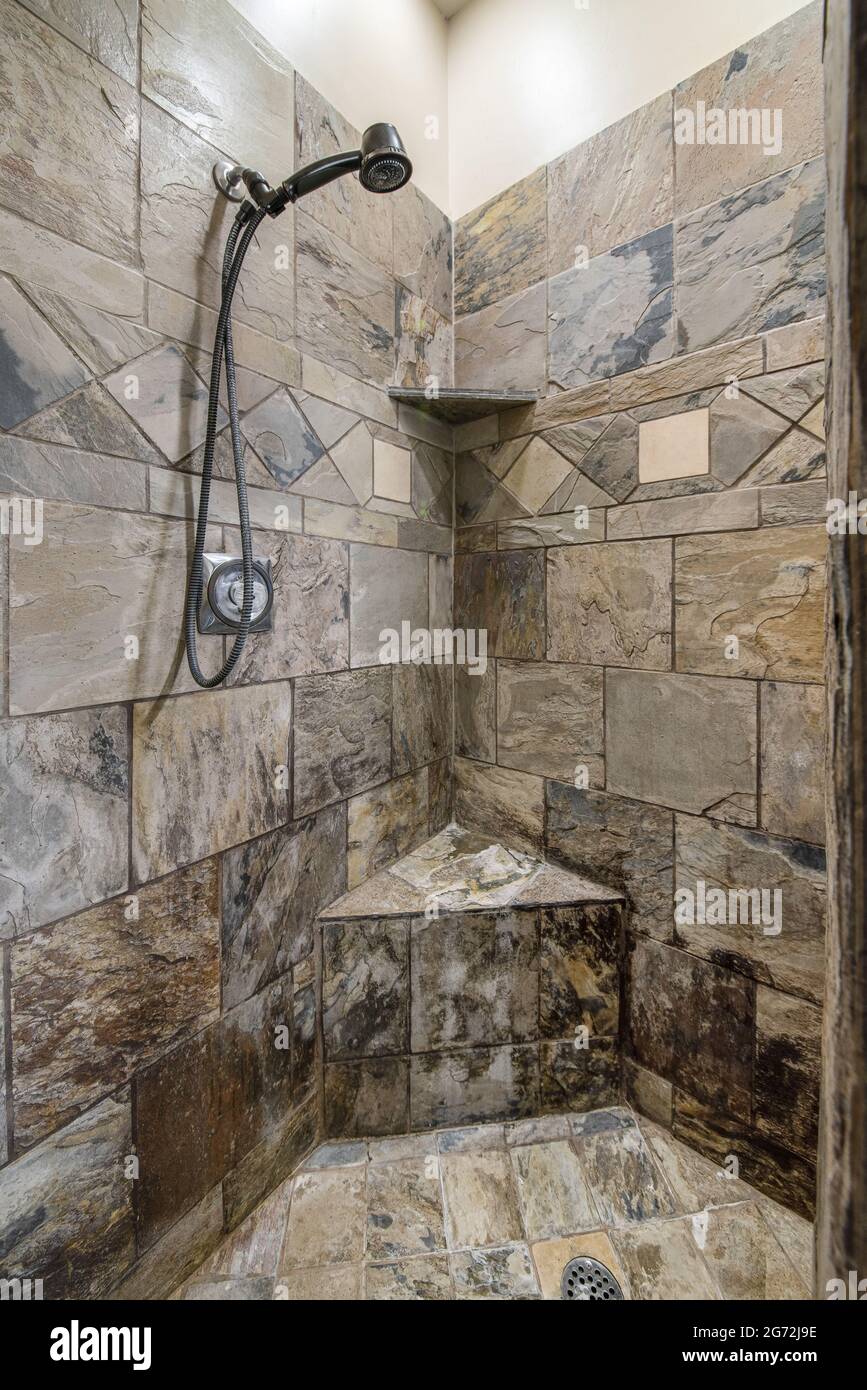 Interior of a modern bathroom in an apartment Stock Photo - Alamy