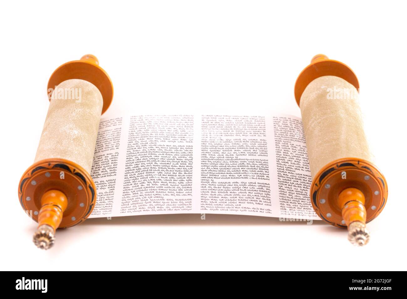 Ancient Looking Hebrew Scroll of the Torah Stock Photo - Alamy