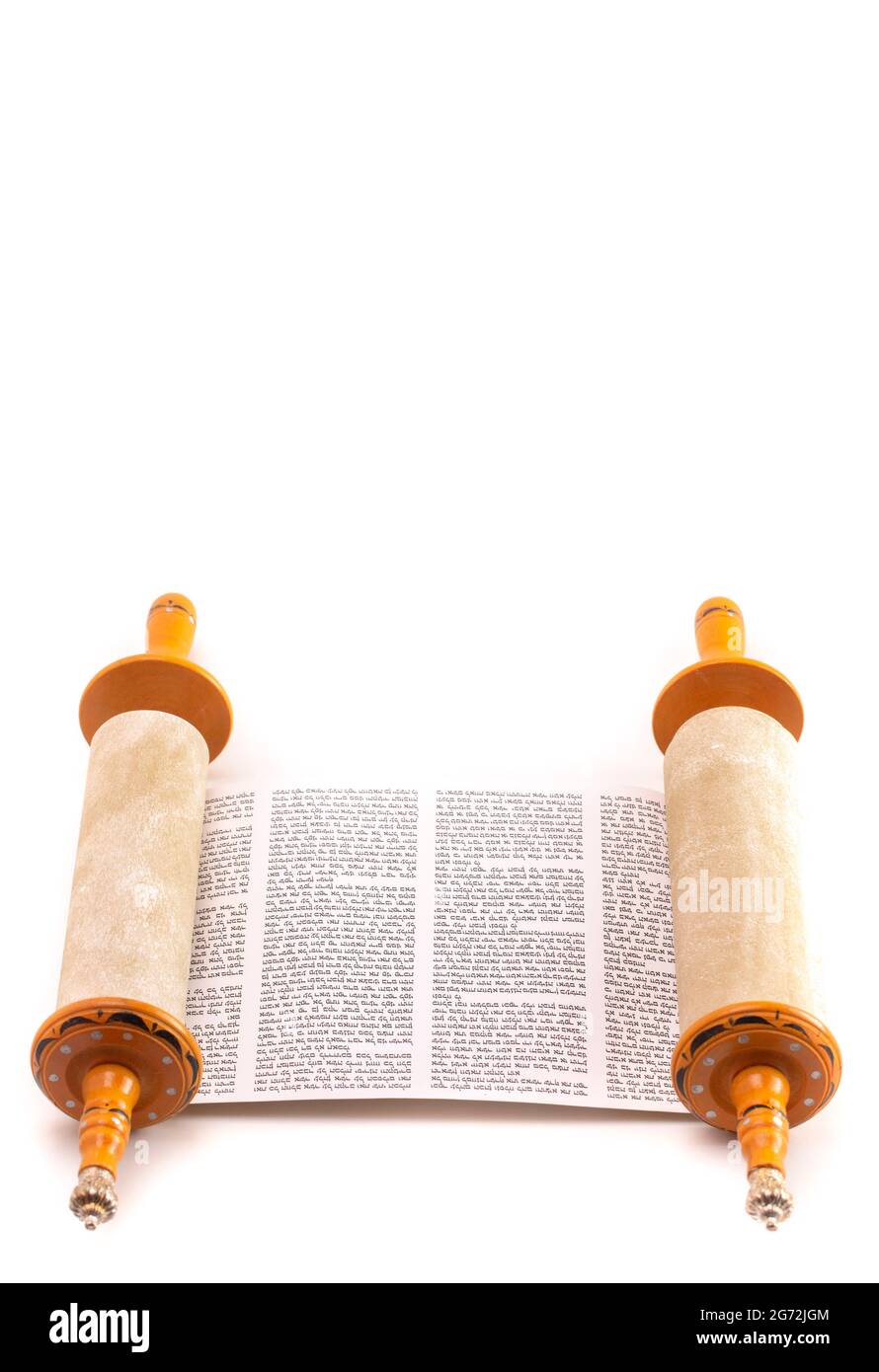 Ancient Looking Hebrew Scroll of the Torah Stock Photo - Alamy