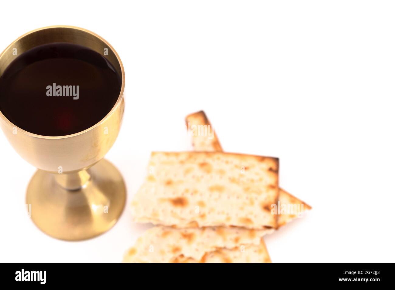 Holy Communion or the Lords Supper Isolated on a White Background Stock ...