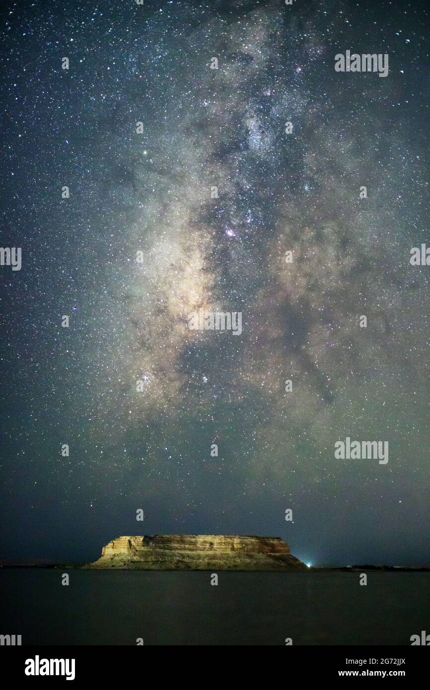 The Milky Way Galaxy over the salt lake of Siwa Oasis. Credit: Dimitris ...