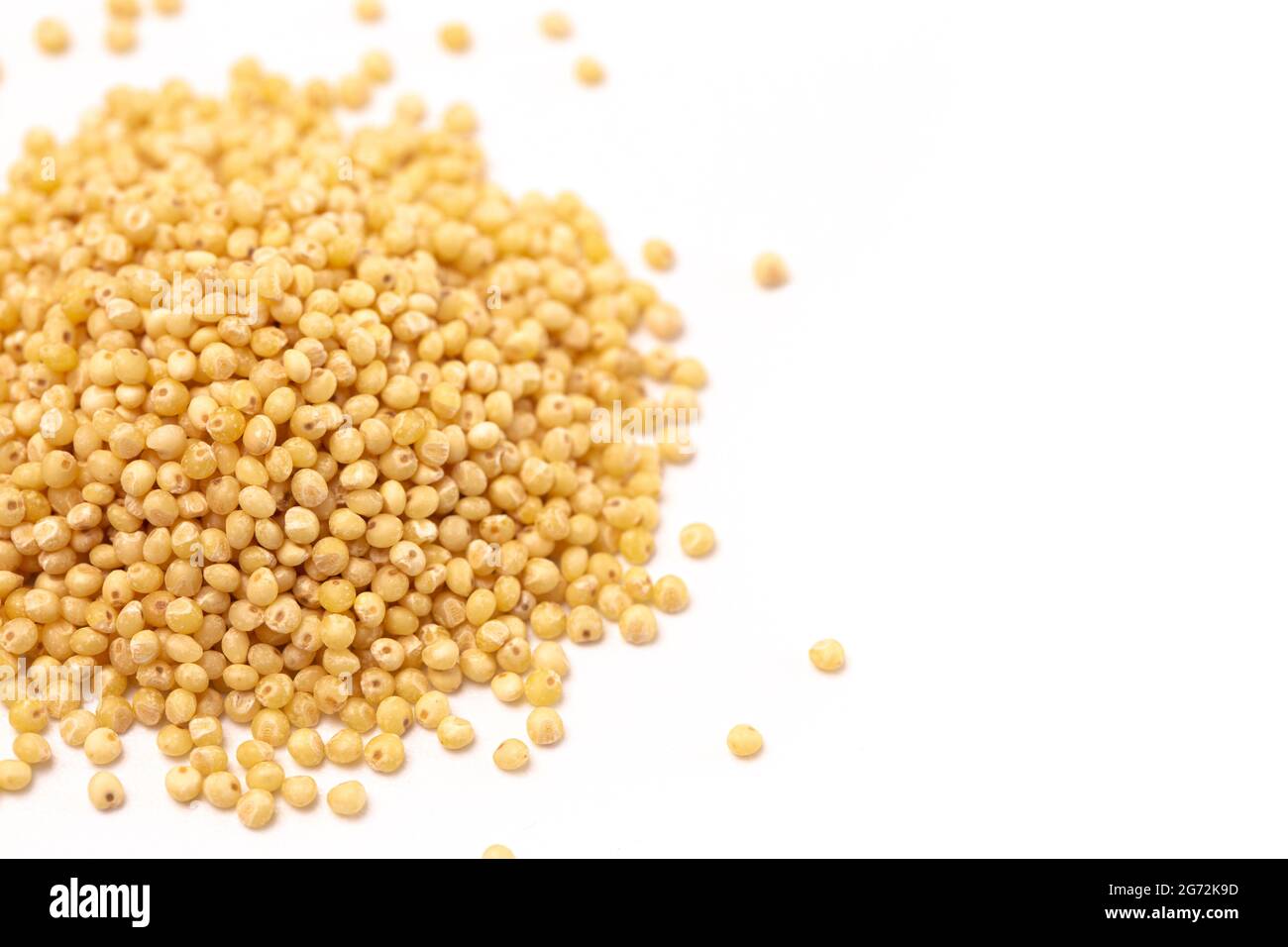 Whole Millet Pearl Grains Isolated on a White Background Stock Photo ...