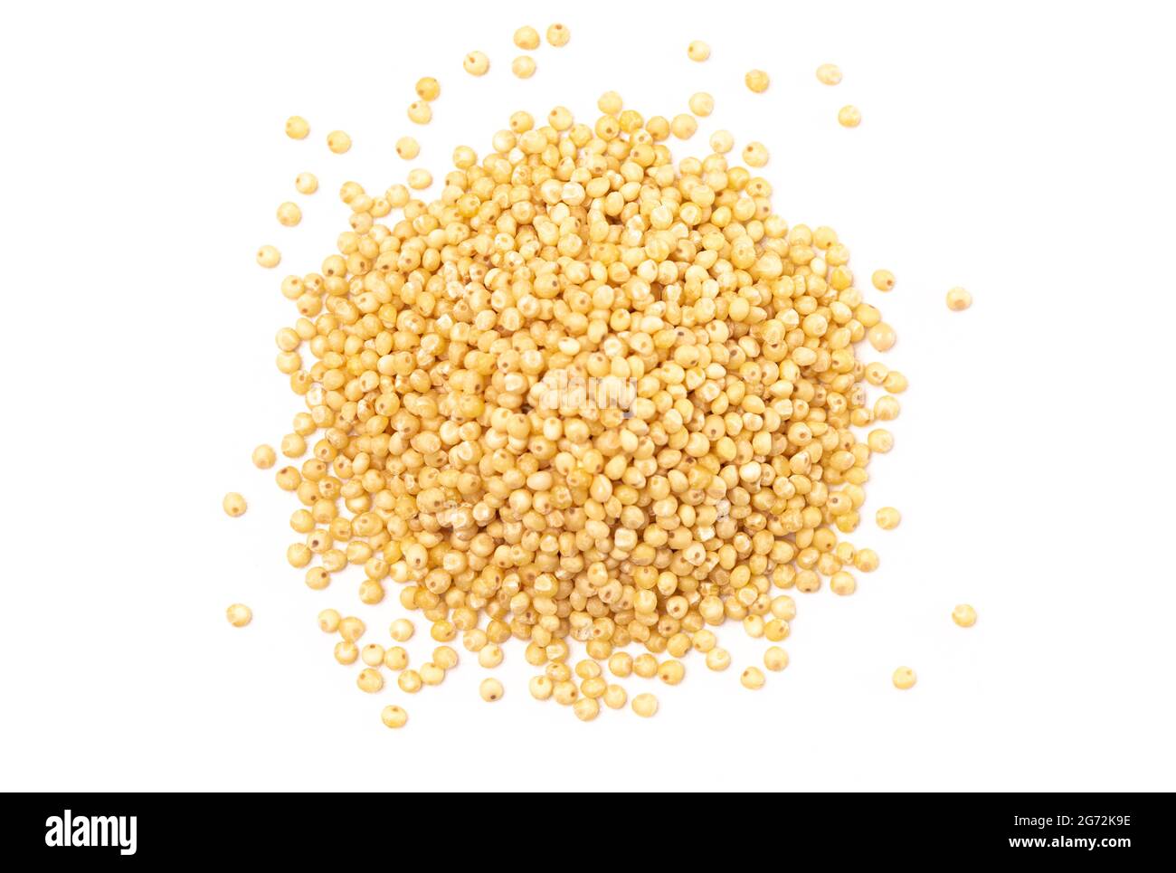 Whole Millet Pearl Grains Isolated on a White Background Stock Photo ...