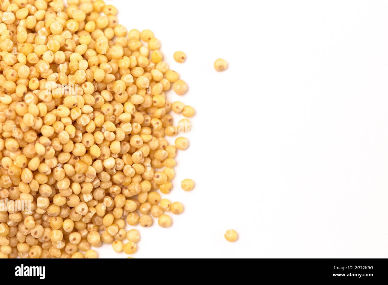 Whole Millet Pearl Grains Isolated on a White Background Stock Photo ...