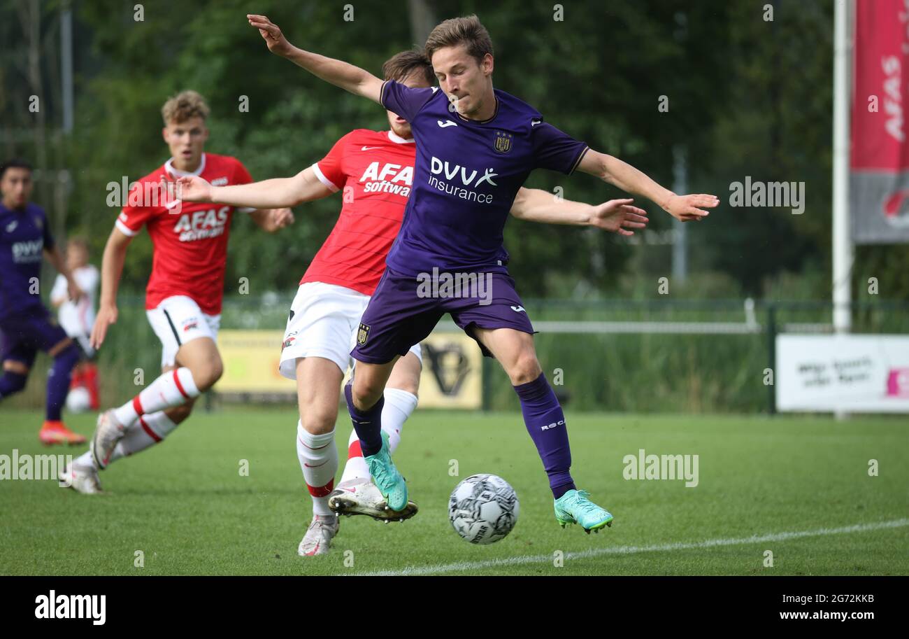 Anderlecht's Yari Verschaeren fights for the ball during a friendly ...