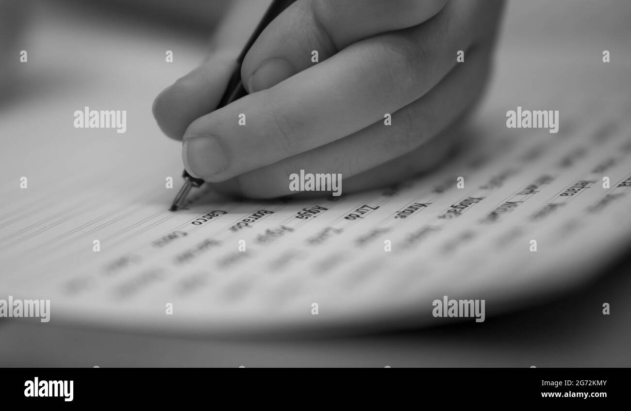 Homework letters hi-res stock photography and images - Alamy