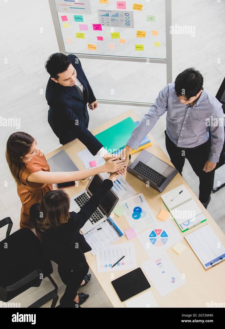 Diverse group people hands pile hi-res stock photography and images - Alamy