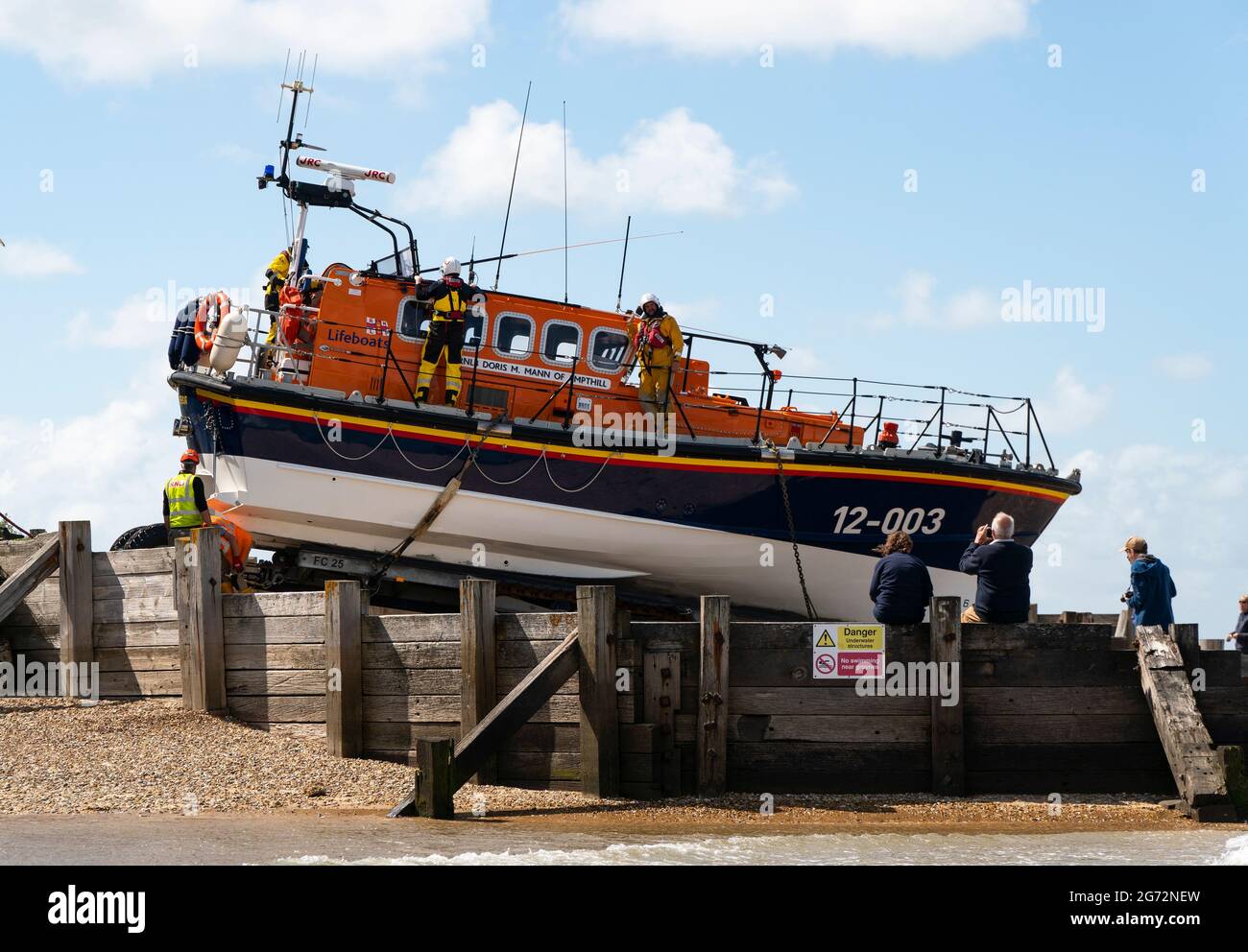 Lifeboat launched by tractor hi-res stock photography and images - Alamy