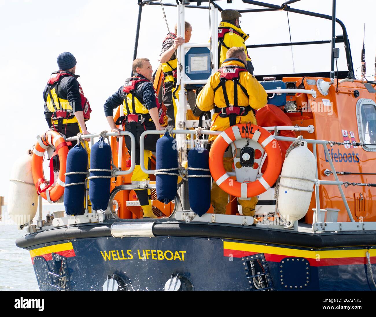 Life boat under way at sea Stock Photo - Alamy