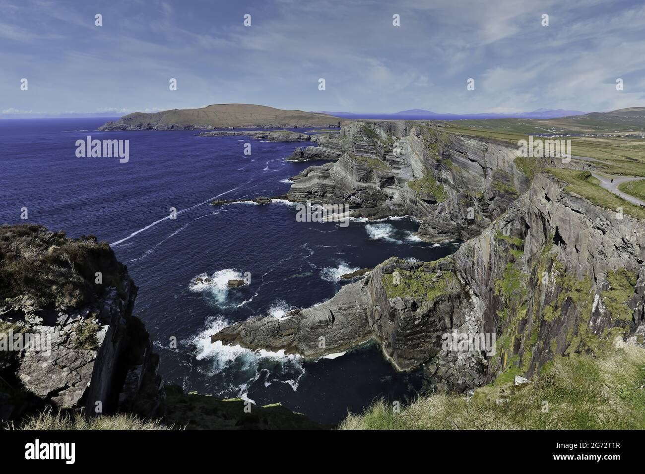 Amazing wave lashed Kerry Cliffs Ireland Stock Photo - Alamy