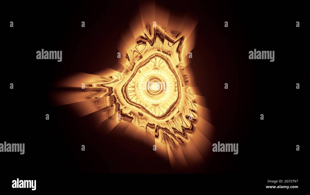 Golden portal with patterns in the dark for wallpaper and background ...