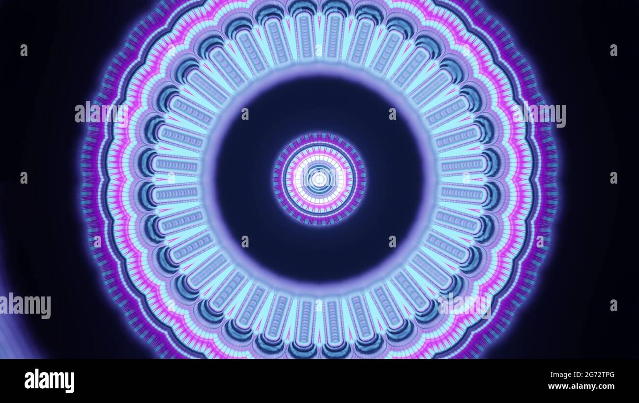 Multicolored bright mandala illustration on a black background Stock ...