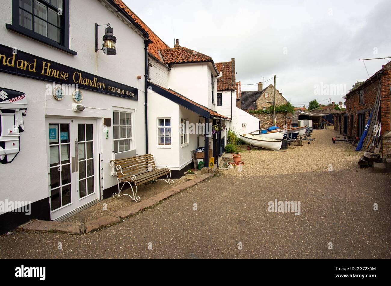 Boat yard and shop example Stock Photo - Alamy