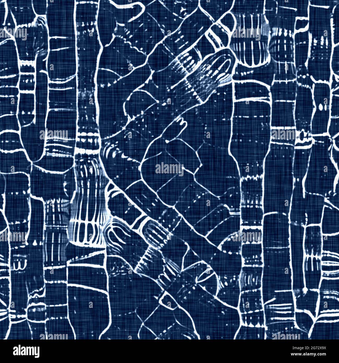 Acid wash blue jean effect texture with decorative linen mottled ...