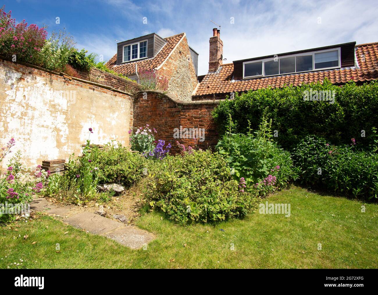 Corner of a large garden in summer Stock Photo - Alamy