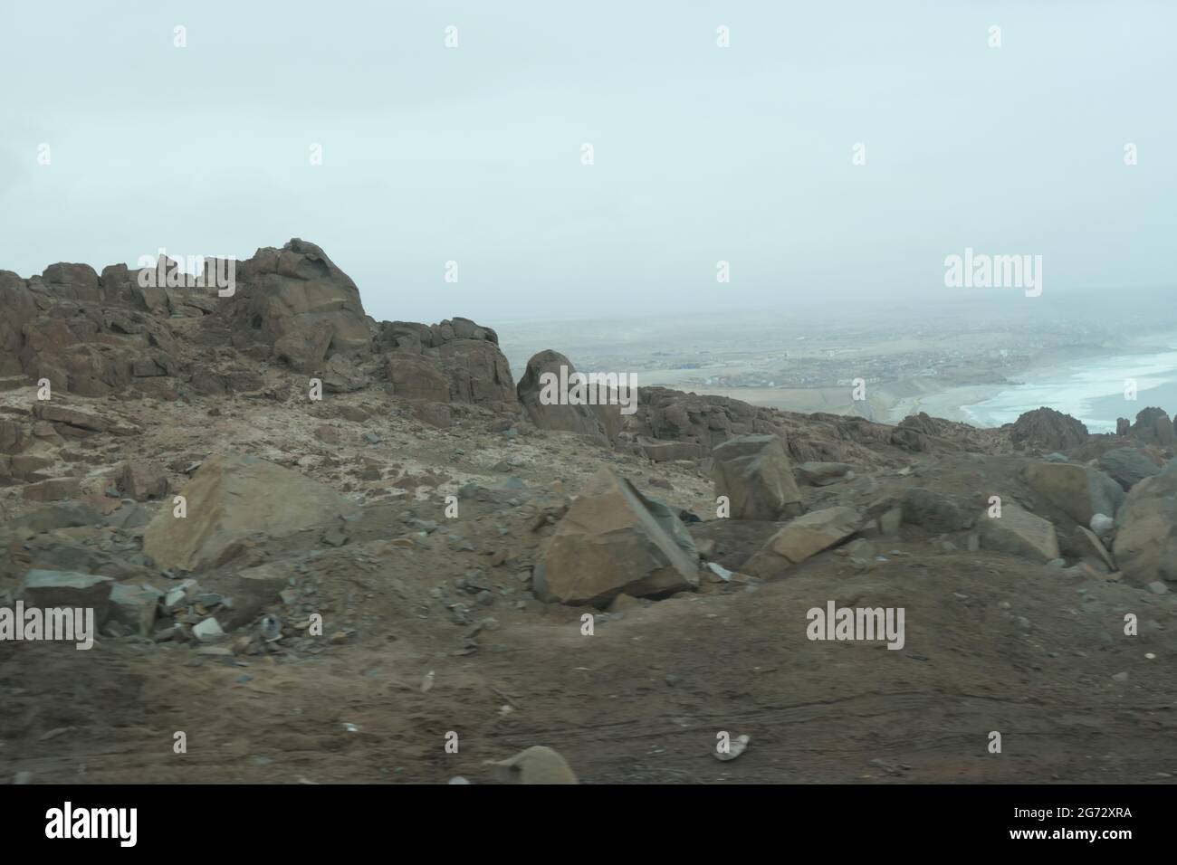 Mountains by the sea Peru Stock Photo - Alamy