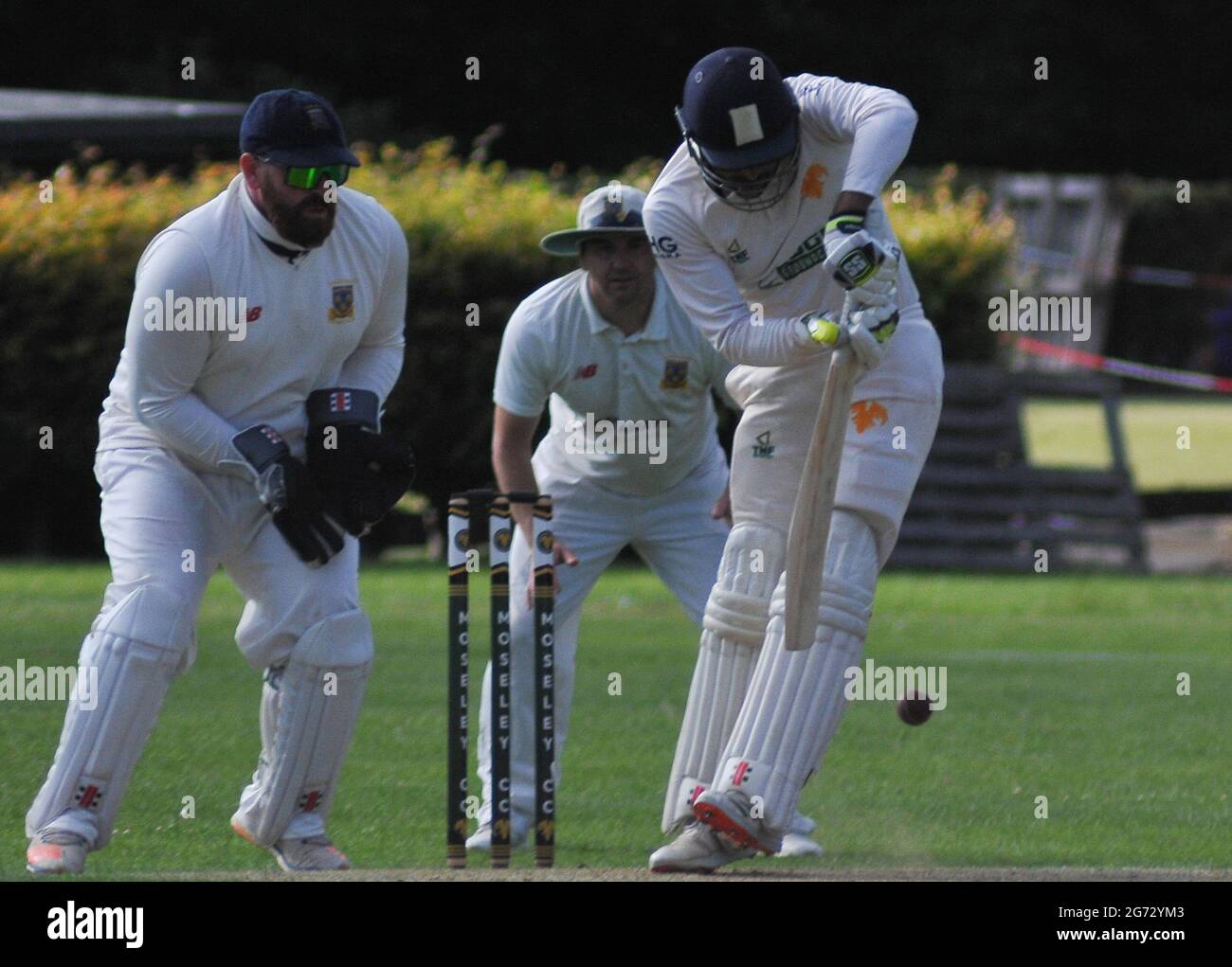 Birmingham, UK. 10th July, 2021. 2nd innings Moseley in Bat Moseley ...