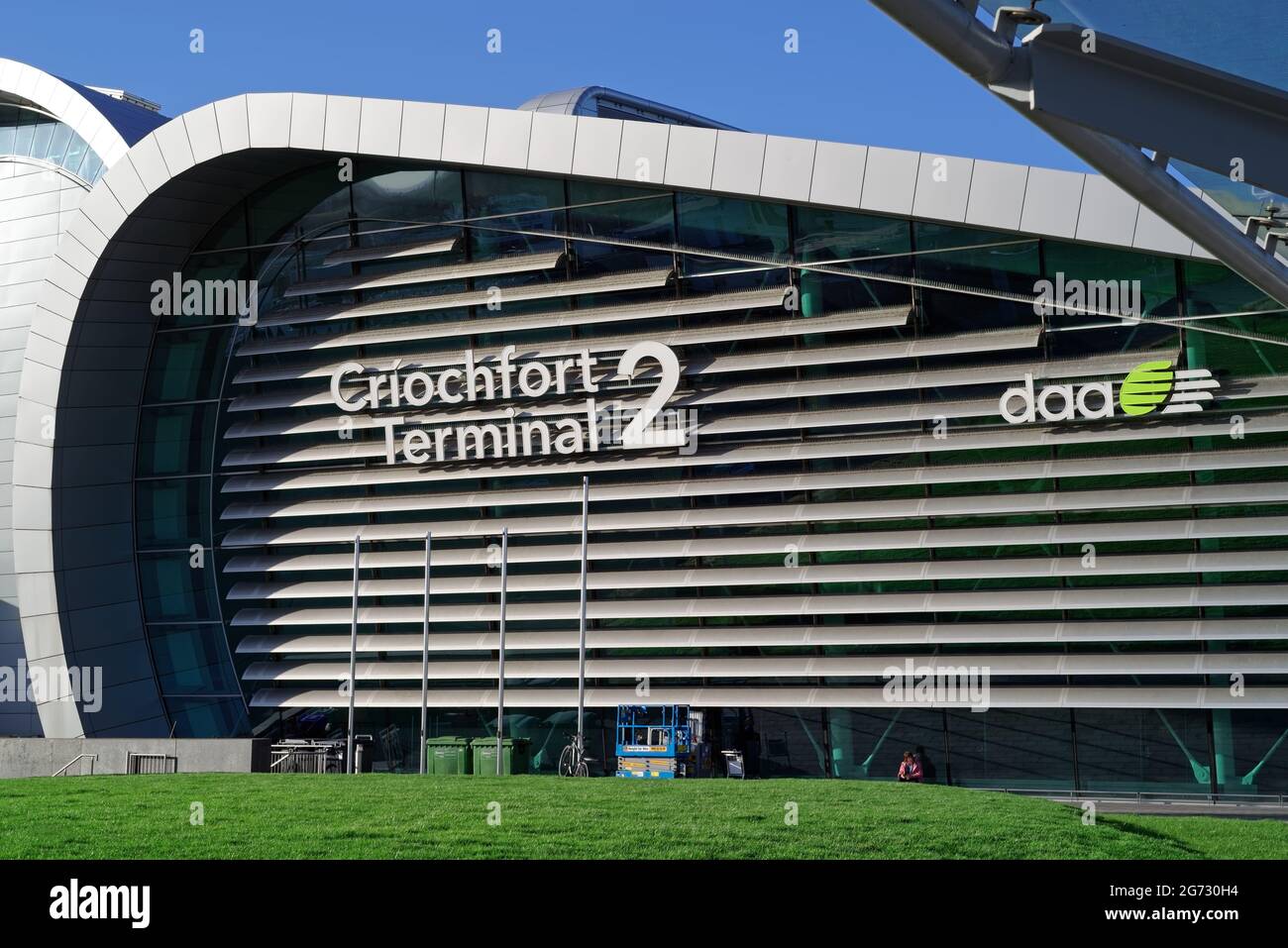 DUBLIN, IRELAND - Jan 15, 2020: Closeup shot of Terminal 2 building in ...