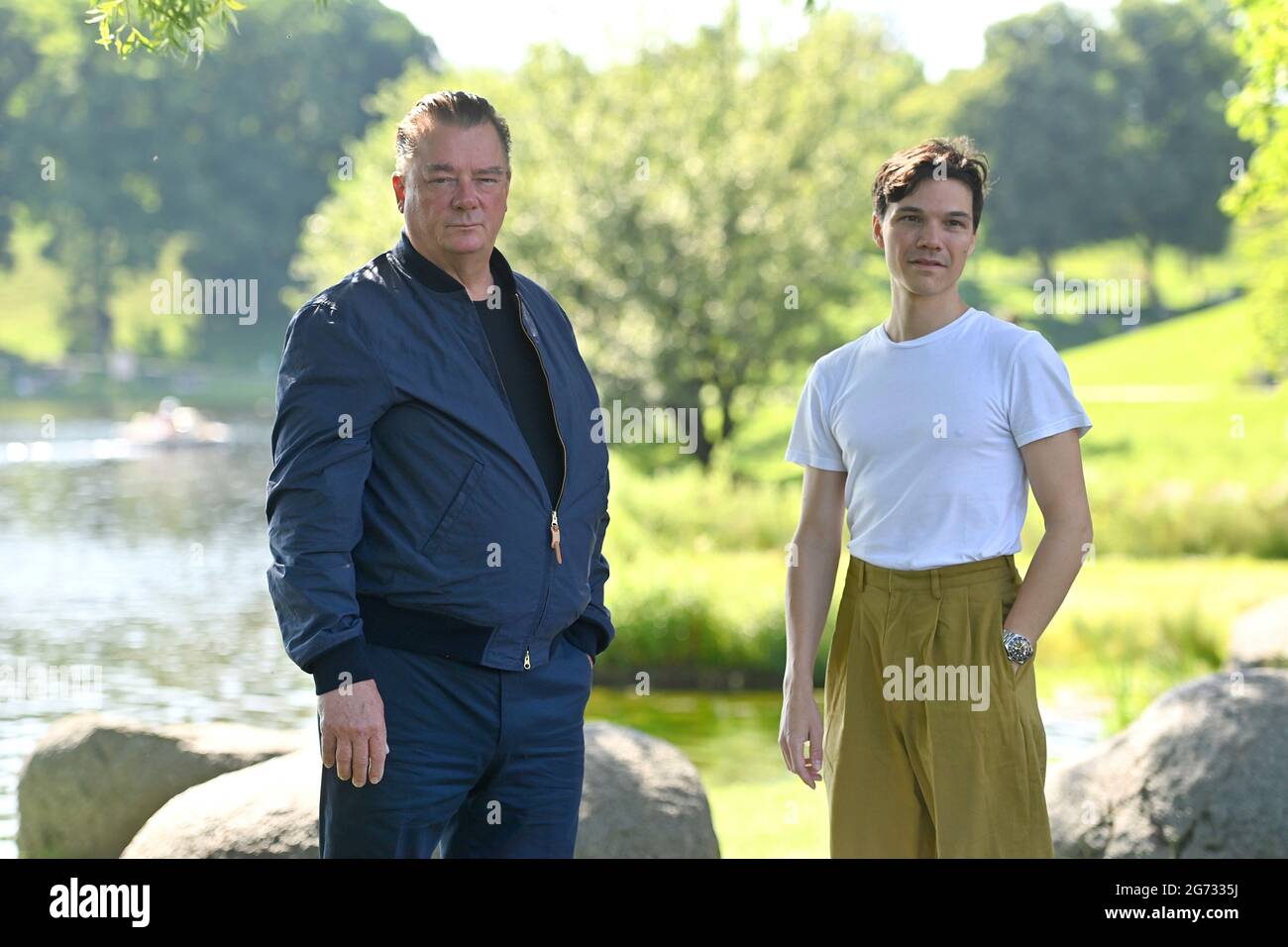 Munich, Deutschland. 10th July, 2021. From left: Peter KURTH (actor ...
