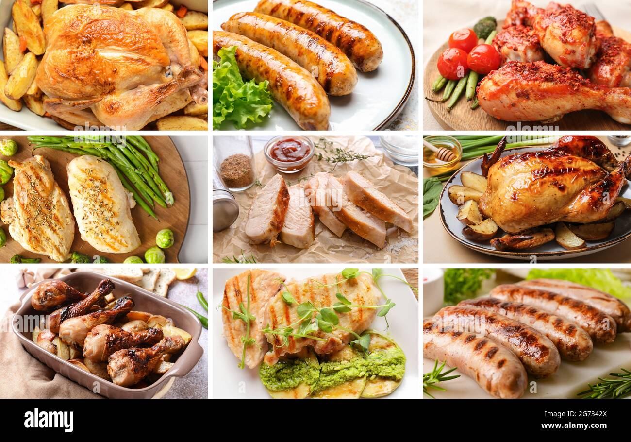 Poultry food dishes set hi-res stock photography and images - Alamy