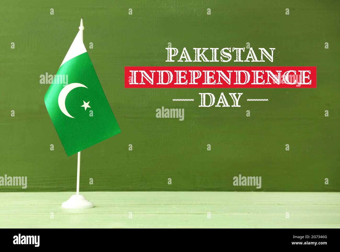 Greeting card for Independence Day of Pakistan Stock Photo - Alamy