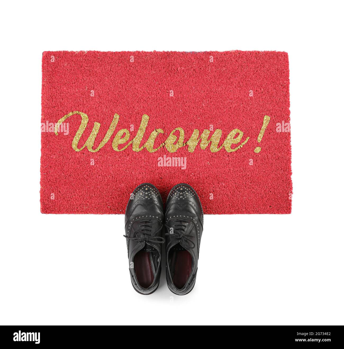 Feet doormat Cut Out Stock Images & Pictures - Alamy