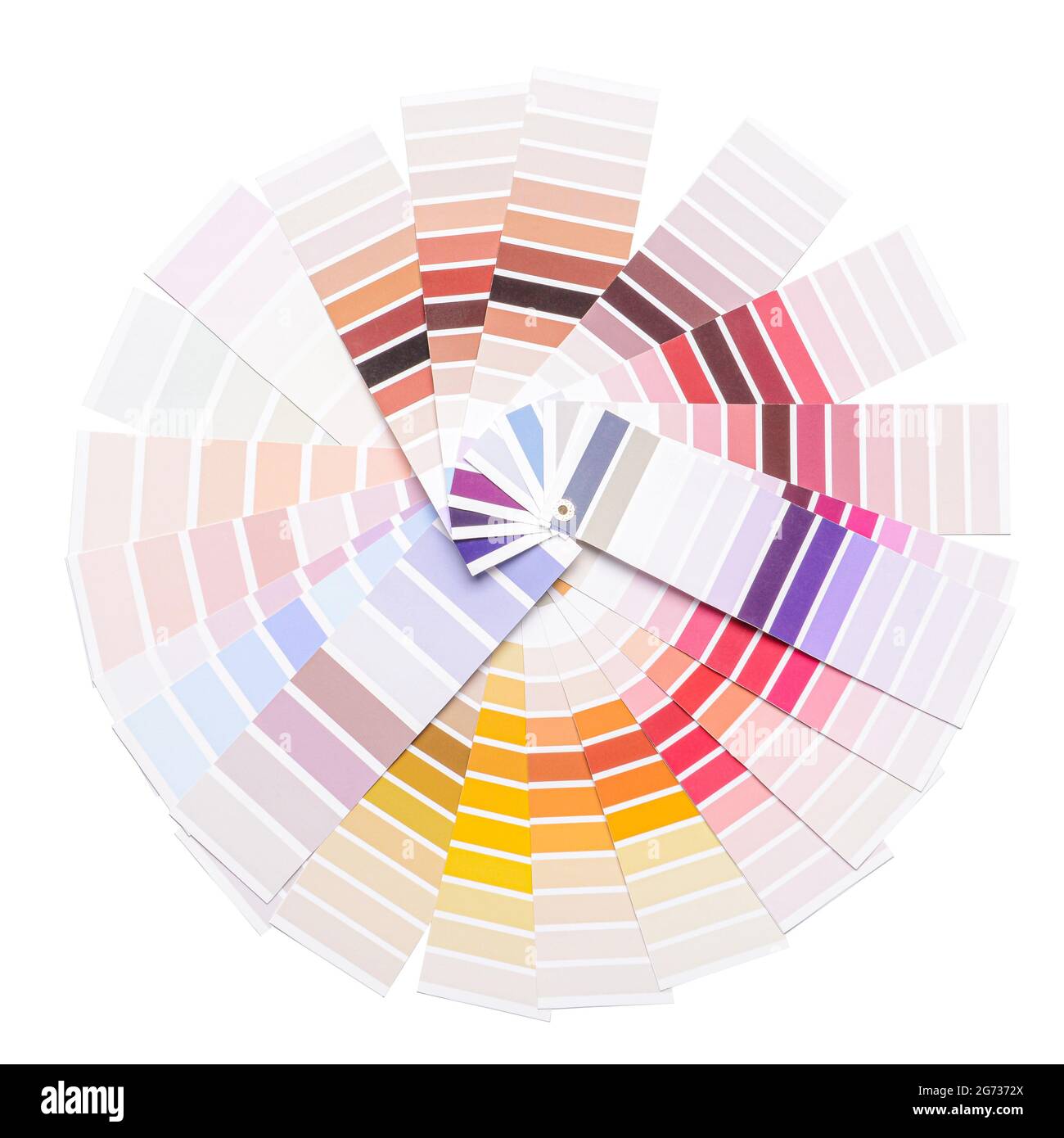 Paint color samples on white background Stock Photo - Alamy