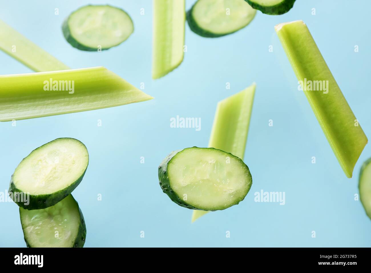 Pieces farm fresh organic cucumber hi-res stock photography and images ...