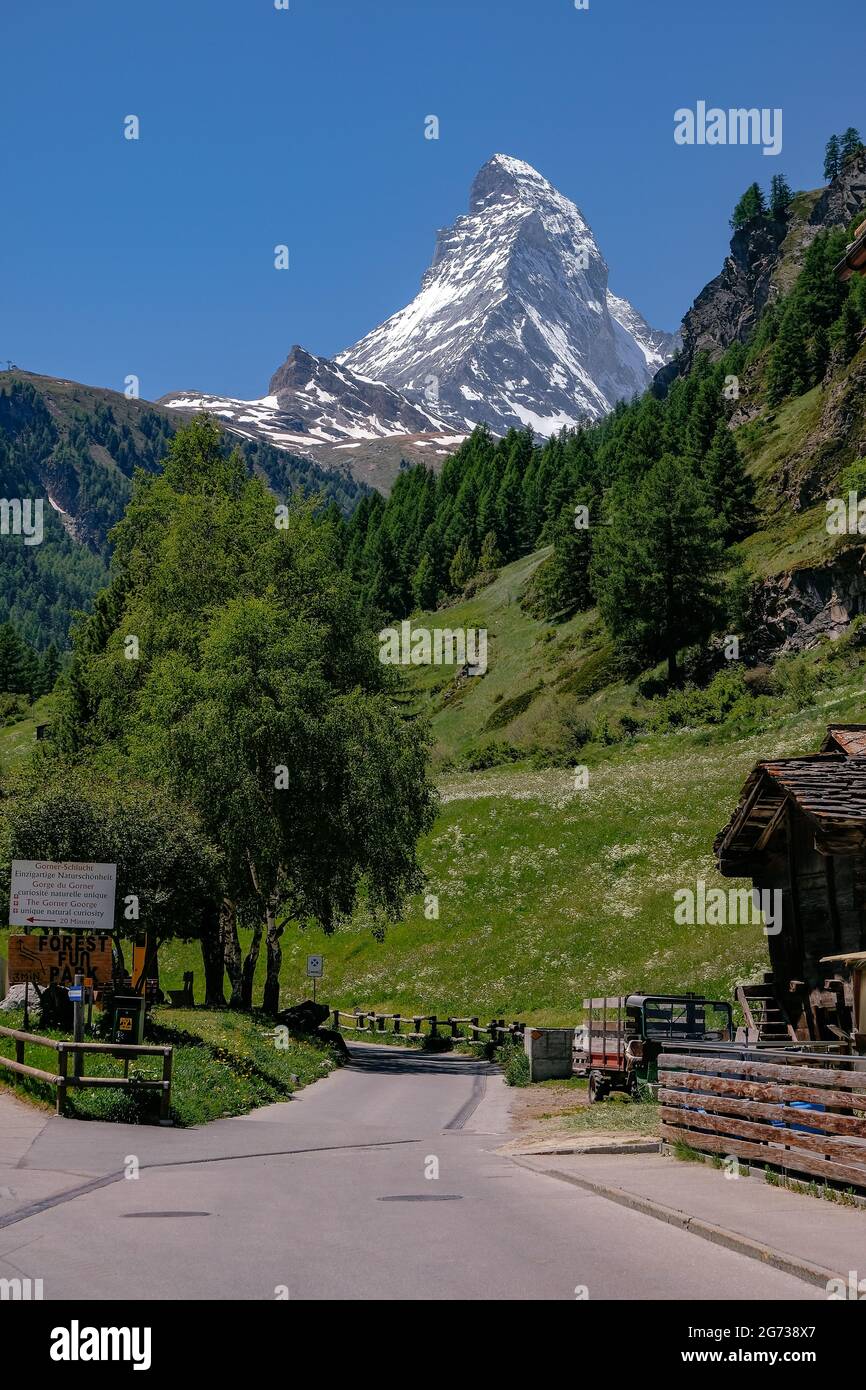 The Mighty and Beautiful Matterhorn Peak, View from Zermatt - The ...