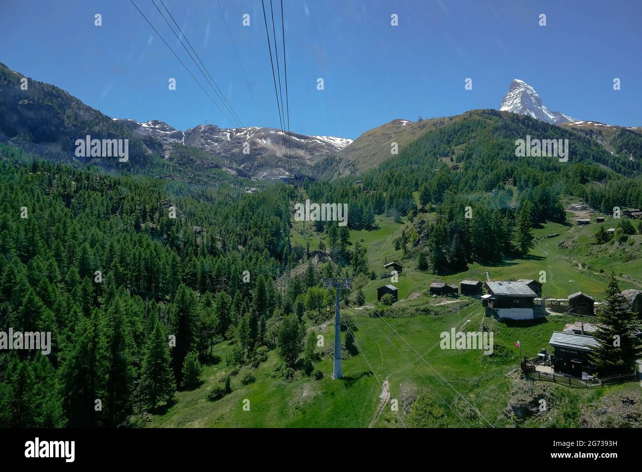 Cable Car Station in the Swiss Alps - Matterhorn, Furi, Zermatt ...