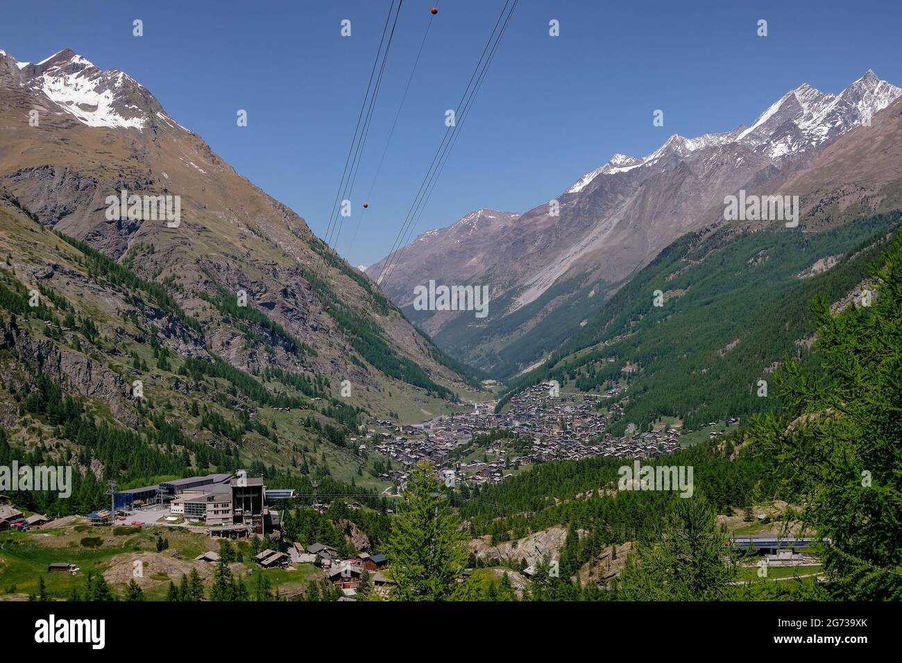 Cable Car Station in the Swiss Alps - Matterhorn, Furi, Zermatt ...