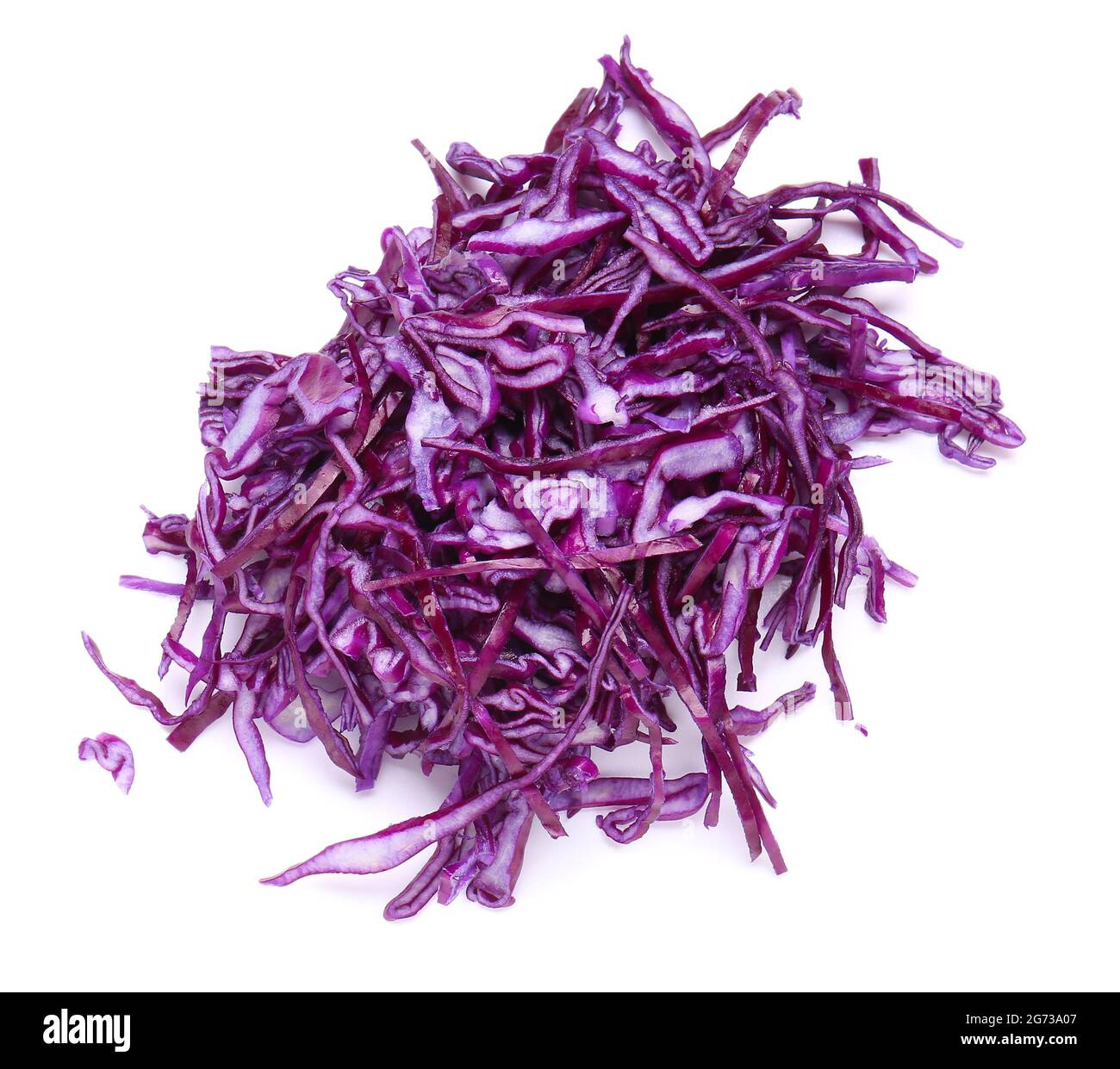 Cut fresh purple cabbage on white background Stock Photo - Alamy