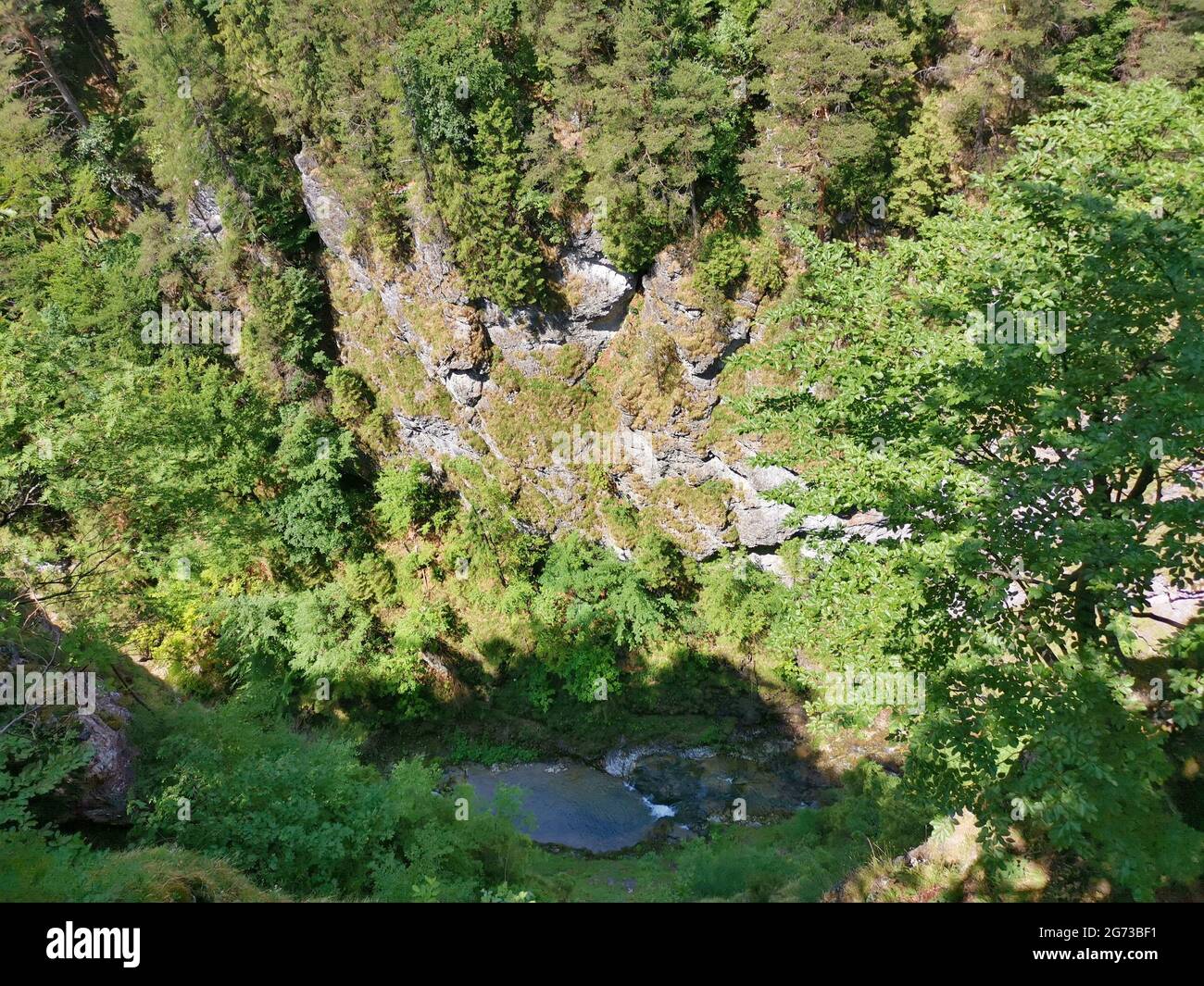 A view of the river flowing through a deep canyon Stock Photo - Alamy