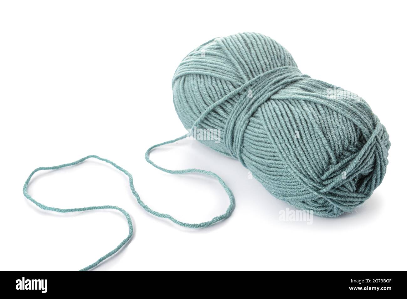 Knitting yarn on white background Stock Photo - Alamy