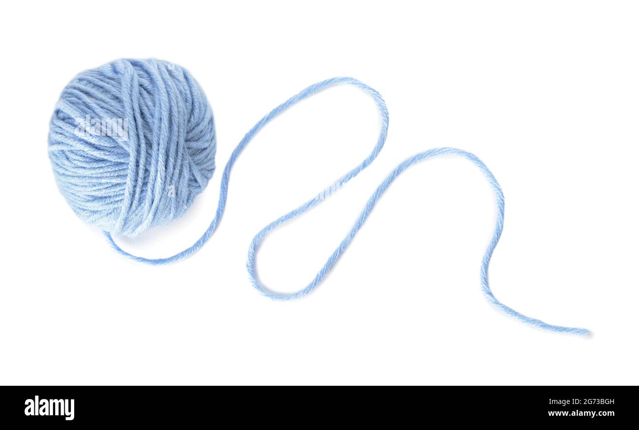 Knitting yarn on white background Stock Photo - Alamy