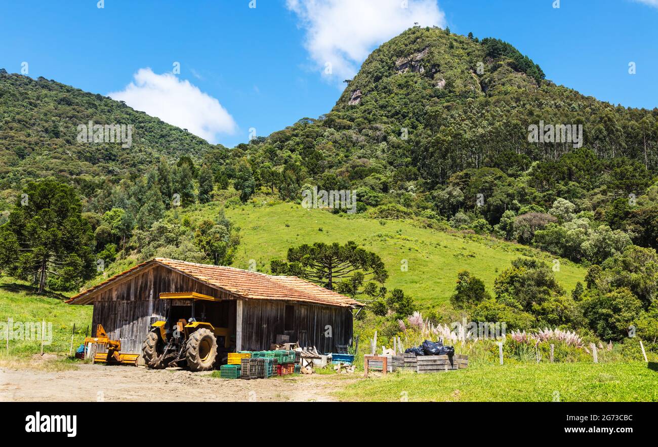 Beautiful view of a small hut in a rural area in Brazil Stock Photo - Alamy
