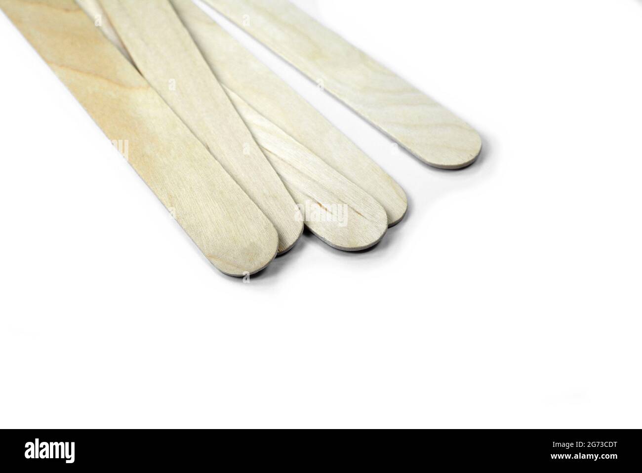 Medical throat inspection spatula isolated on white background Stock ...