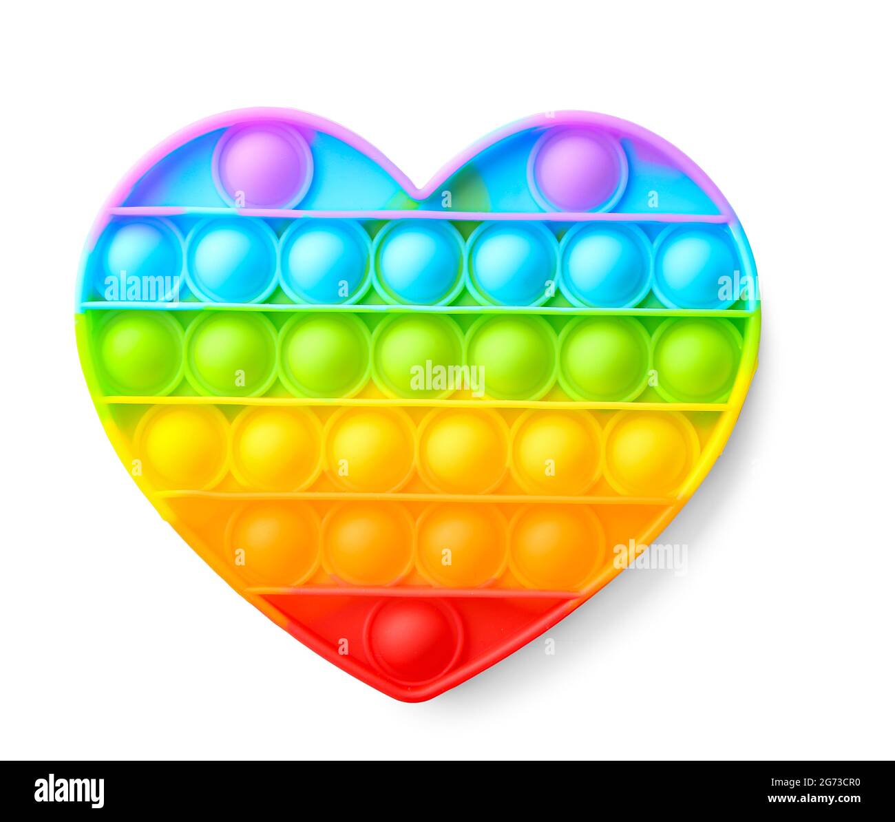 Bright fidget toy on white background Stock Photo - Alamy