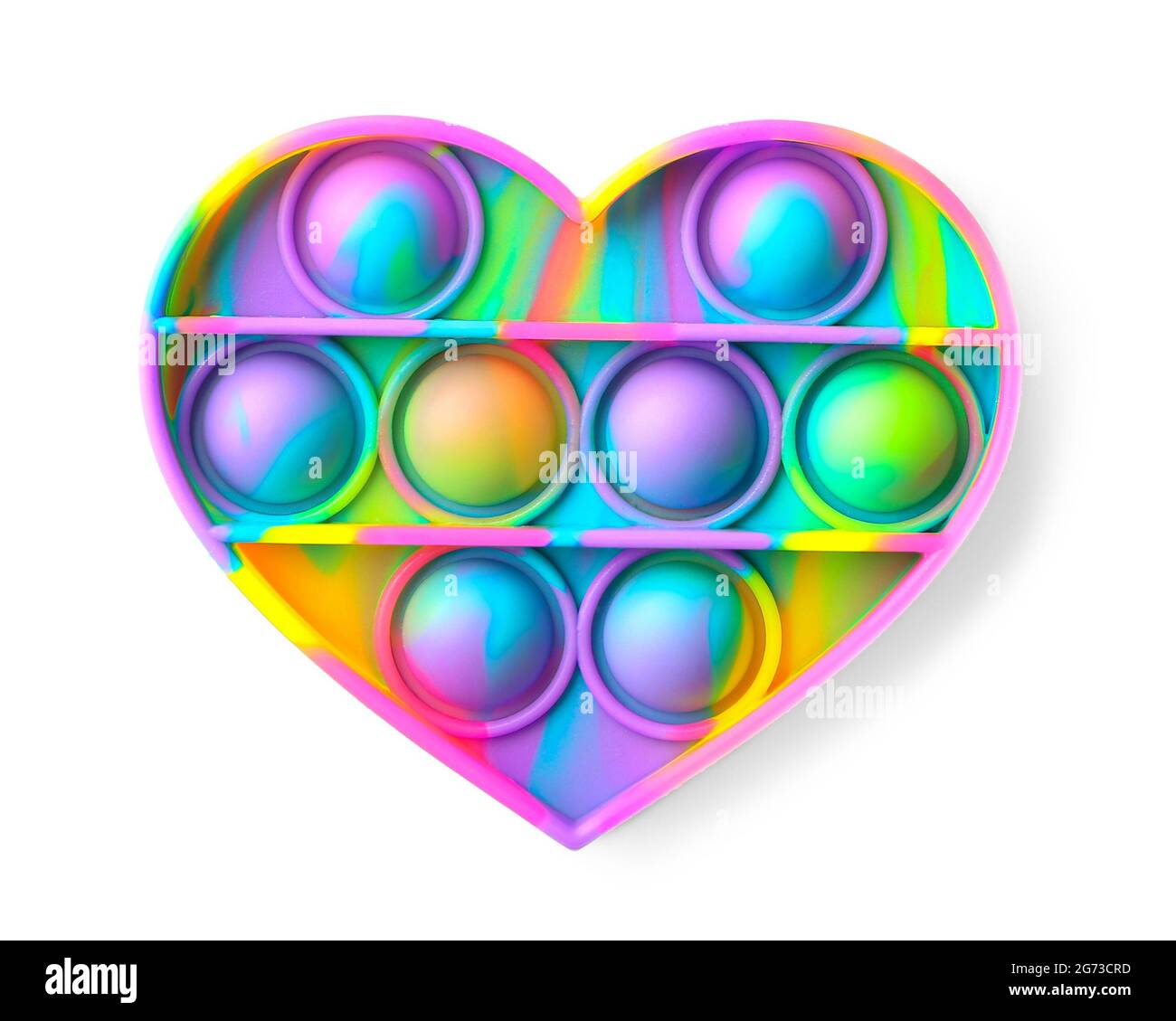 Bright fidget toy on white background Stock Photo - Alamy