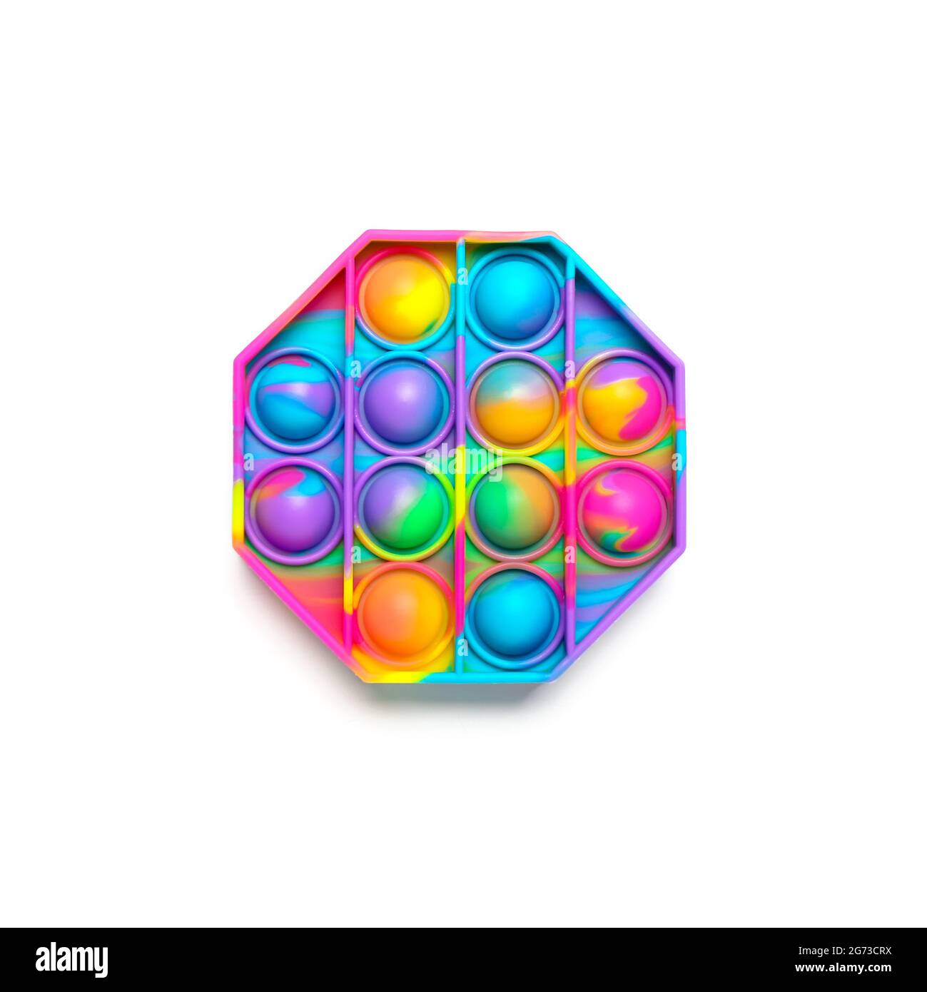 Bright fidget toy on white background Stock Photo - Alamy