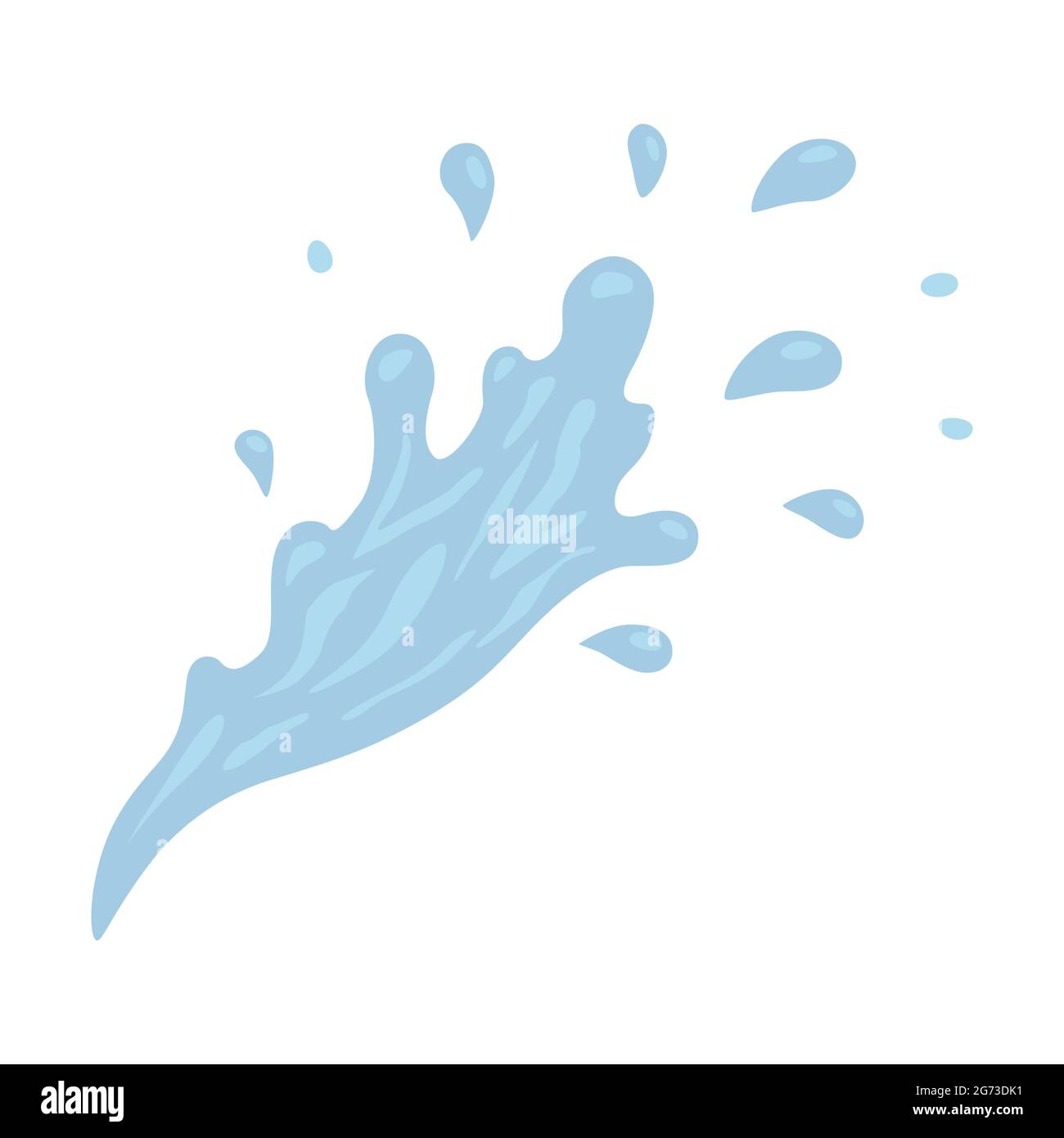 Blue wave and water spray, wavy symbols of nature in vector ...