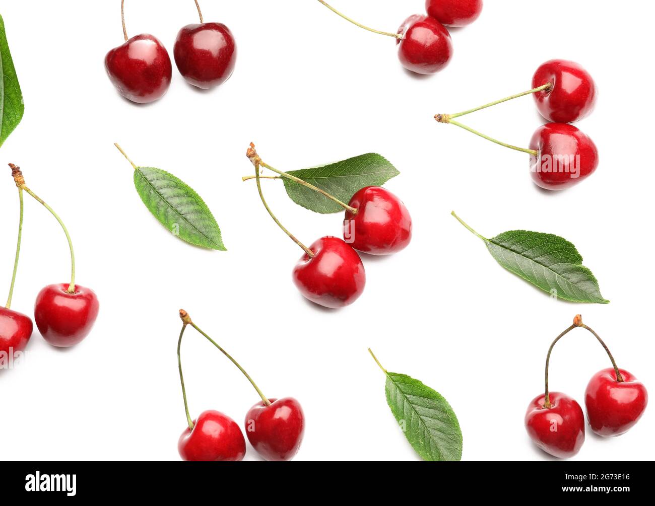 Fresh red cherries background texture Cut Out Stock Images & Pictures ...